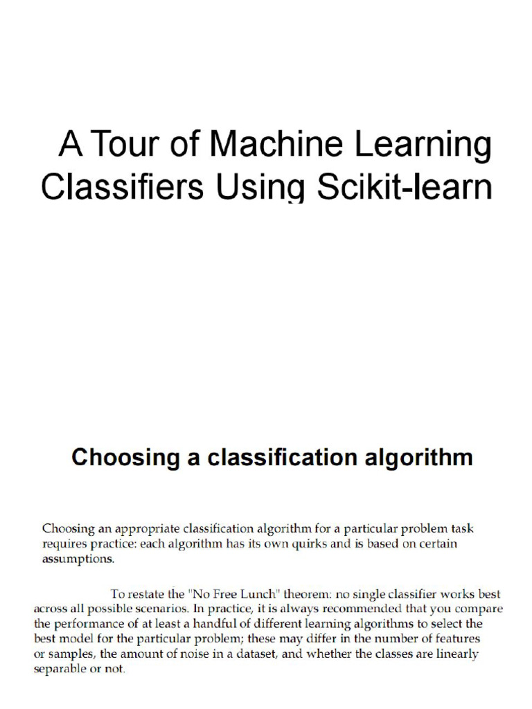 ML Classification | PDF | Statistics | Applied Mathematics