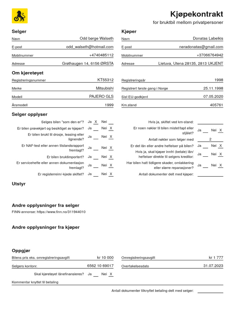 NAF-kjopekontrakt-KT55312-2023 - 07 - 26 | PDF