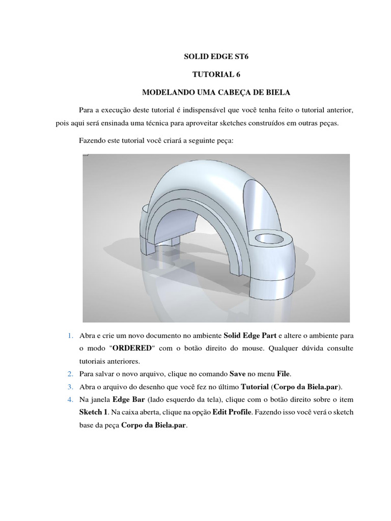 Tutorial 06 - Modelando Uma Cabeça de Biela | PDF | Informática | Programas