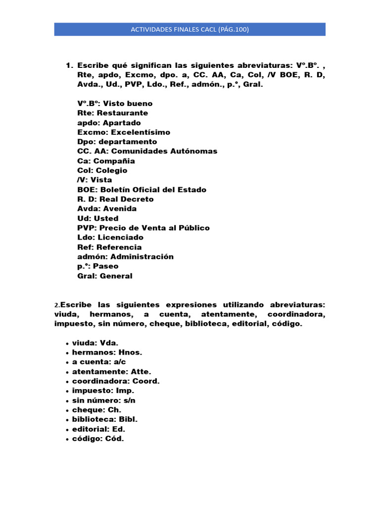 Cacl Ejerc - Pág100 | PDF