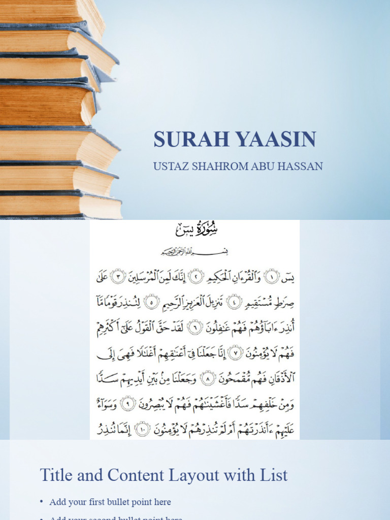 Surah Yaasin Overview and Analysis | PDF