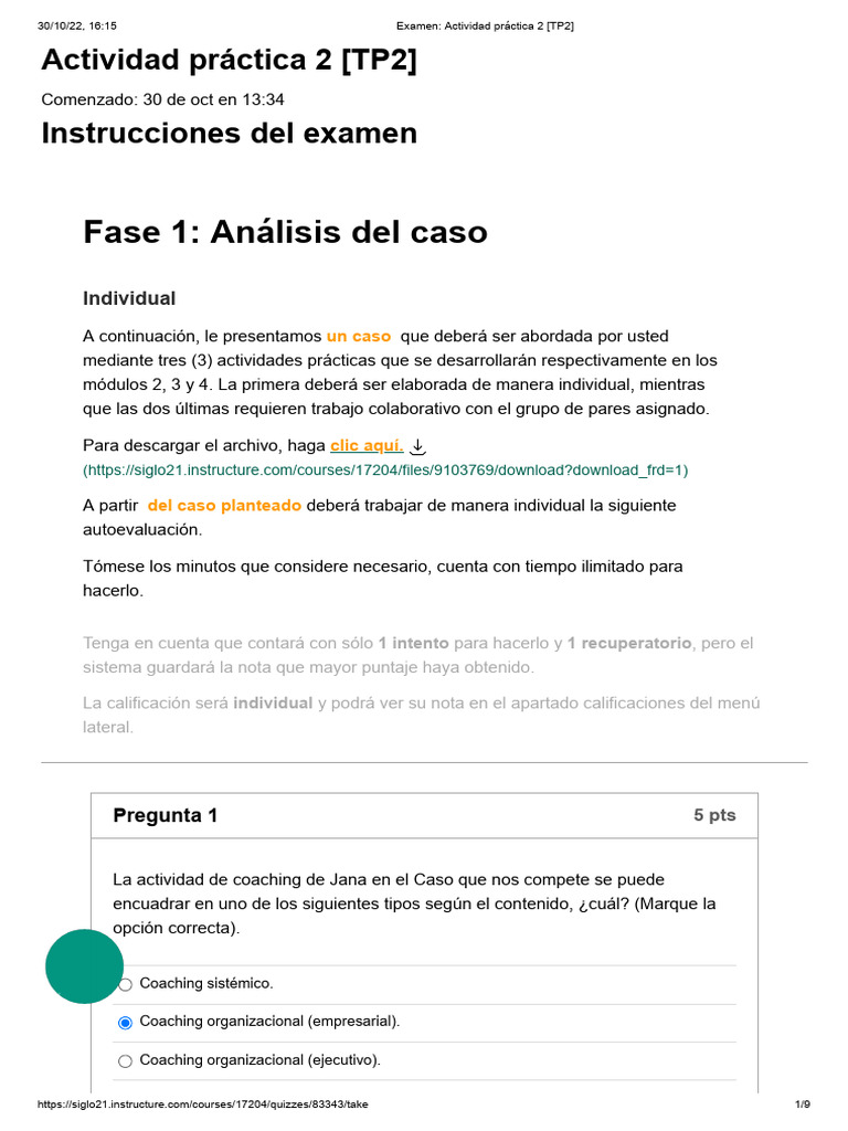 Examen - Actividad Práctica 2 (TP2) Recup | PDF | Educacion Cultural | Teorías filosóficas