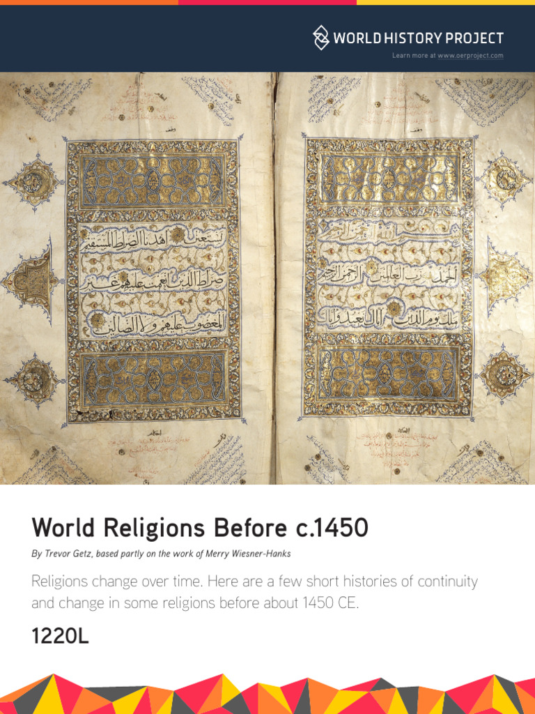 World Religions Prior To 1450 (WHP) - 1 | PDF | Muhammad | Catholic Church