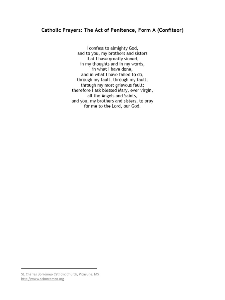 Confiteor | PDF