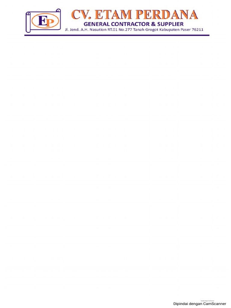 Kop Surat CV Etam Perdana | PDF