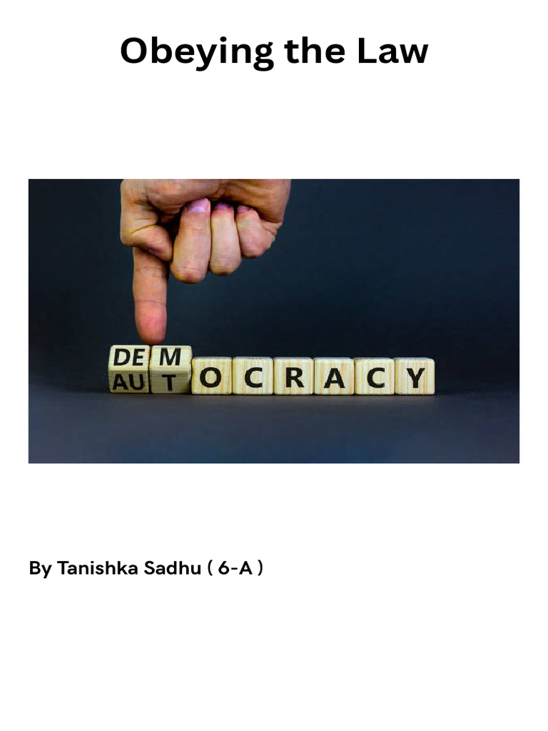 Obeying The Law | PDF | Political Ideologies | Democracy