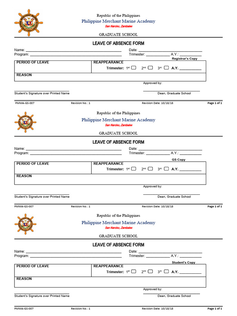 007 Leave of Absence Form | PDF