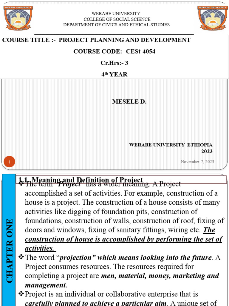 Project Planning and Development Chapter1 - 5 | PDF | Feasibility Study ...