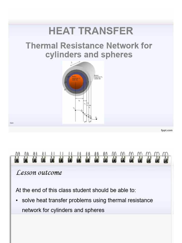 Thermal Resistance in Cylinders & Spheres | PDF | Thermal Conduction ...