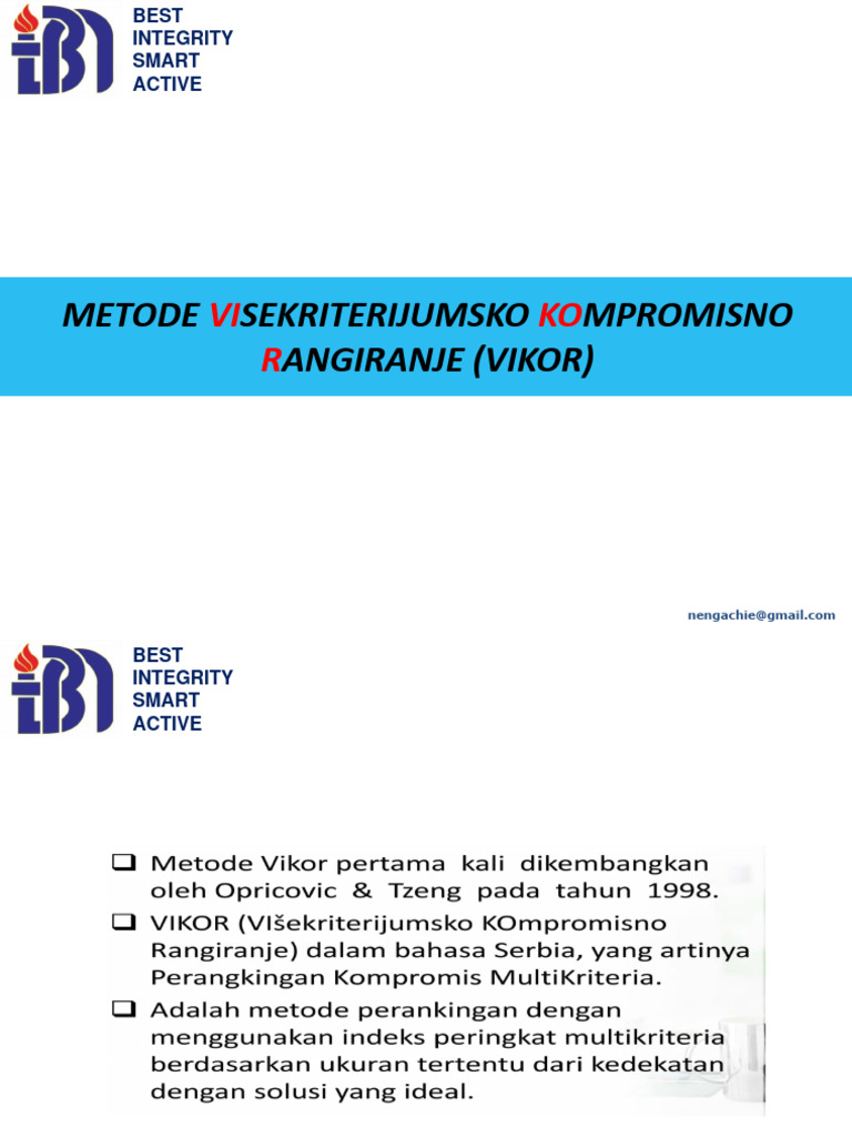 Metode Vikor | PDF