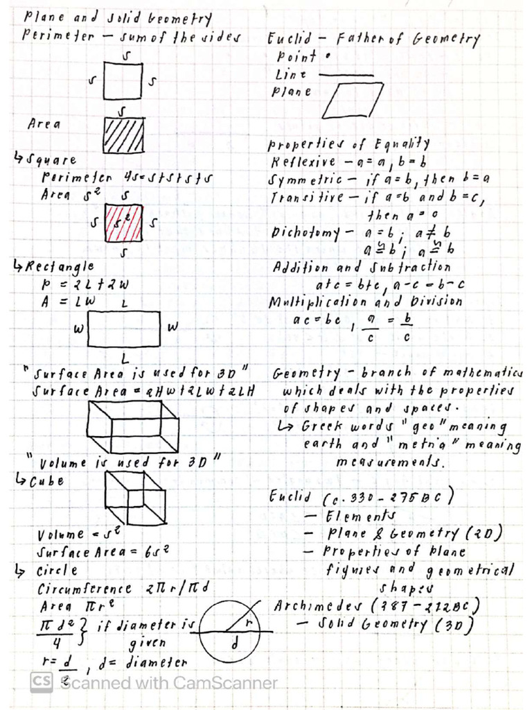 Plane and Solid Geometry | PDF