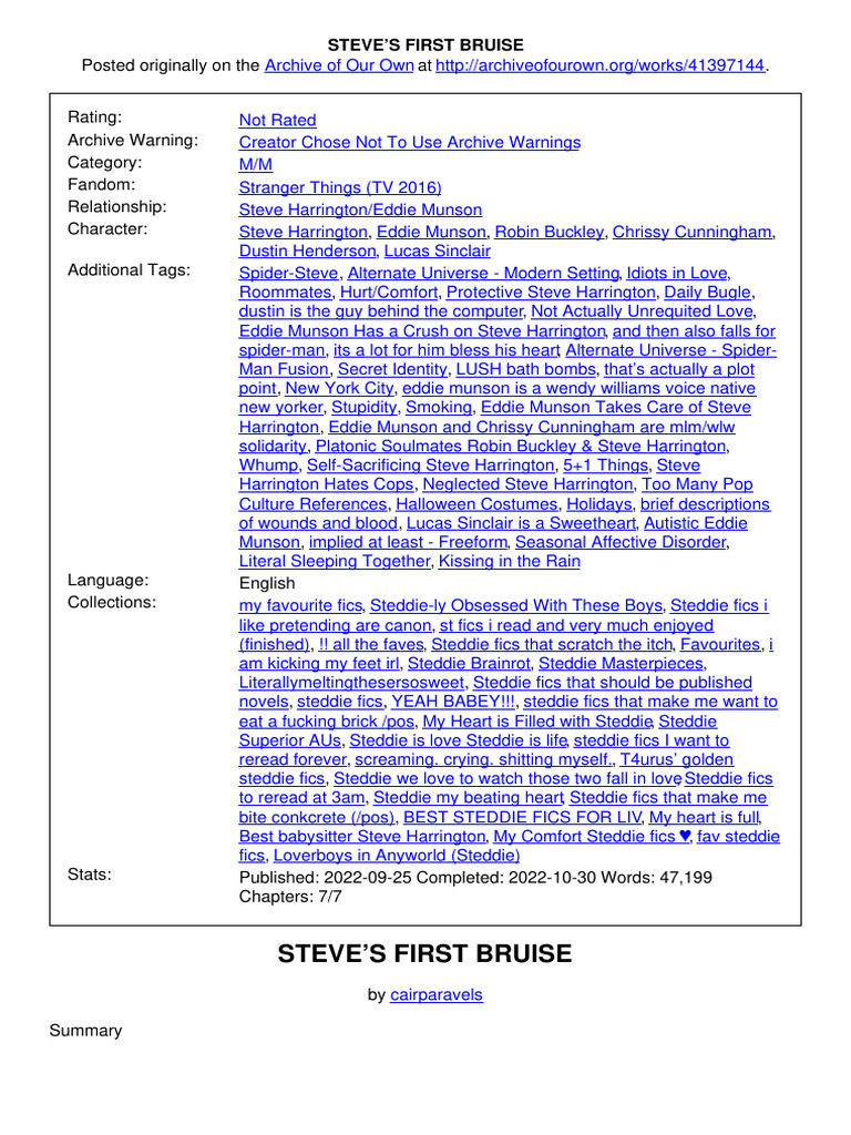 Steves First Bruise | PDF | Spider Man