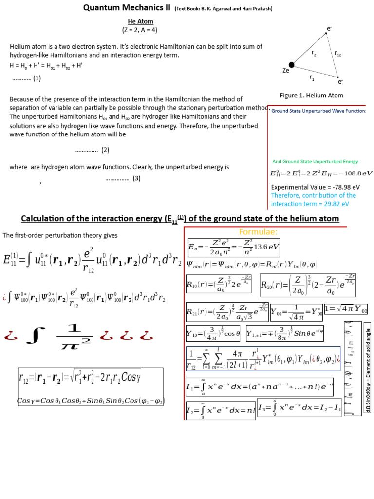 QM Ii | PDF | Perturbation Theory (Quantum Mechanics) | Physical Chemistry