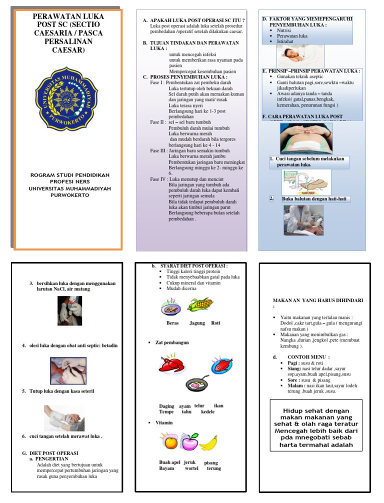 Perawatan Luka Post SC (Sectio Caesaria / Pasca Persalinan Caesar) | PDF