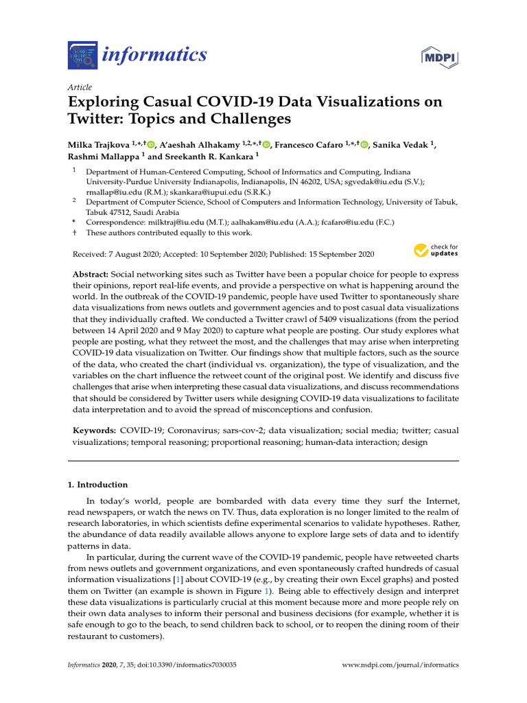 Exploring Casual COVID-19 Data Visualizations On T | Download Free PDF | Social Media | Popular ...
