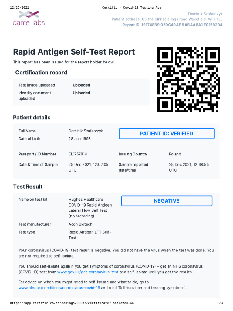 Certificate 2 | PDF | Microbiology | Diseases And Disorders