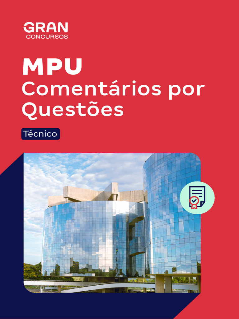 E Book Prova Comentada Mpu Tecnico | PDF | Assunto (gramática) | Pronome