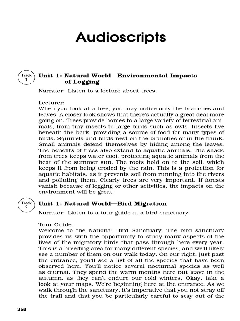 4-7398 IELTS Audioscript | Download Free PDF | Nursing | Trees