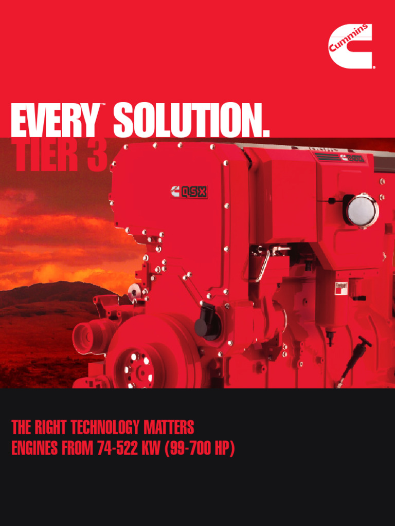 Cummins Stage IIIa - Tier III Brochure 4087035 | PDF | Engines | Cummins