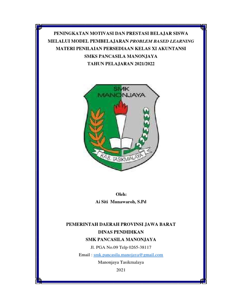 PTK Problem Based Learning Ai Siti M | PDF