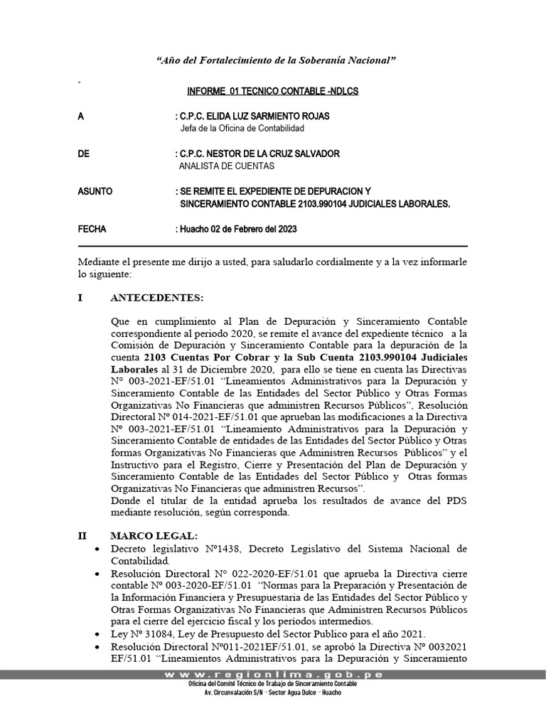 Informe Cuenta 210399104 Judiciales, Laborales | PDF | Contabilidad