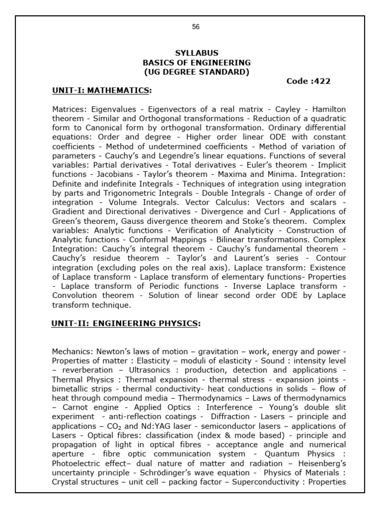 Basics of Engineering | PDF | Integral | Ordinary Differential Equation