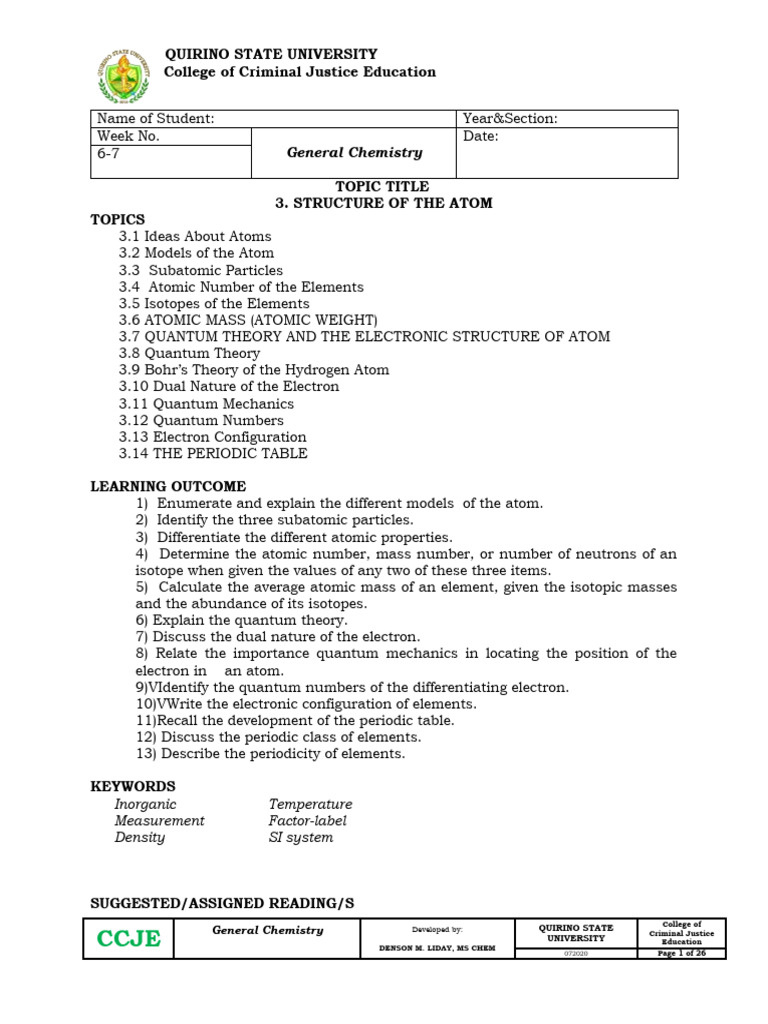 Gen Chem Topic-3 | PDF | Emission Spectrum | Electromagnetic Radiation