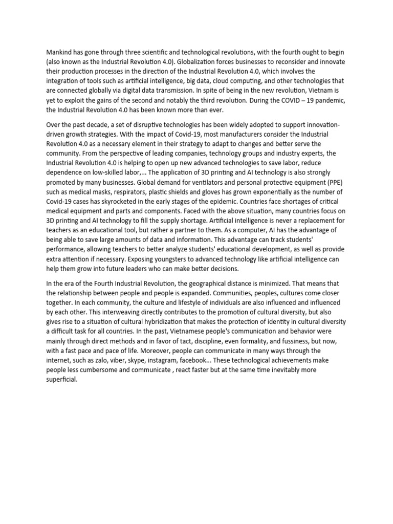 Technological Revolutions | PDF | Artificial Intelligence ...