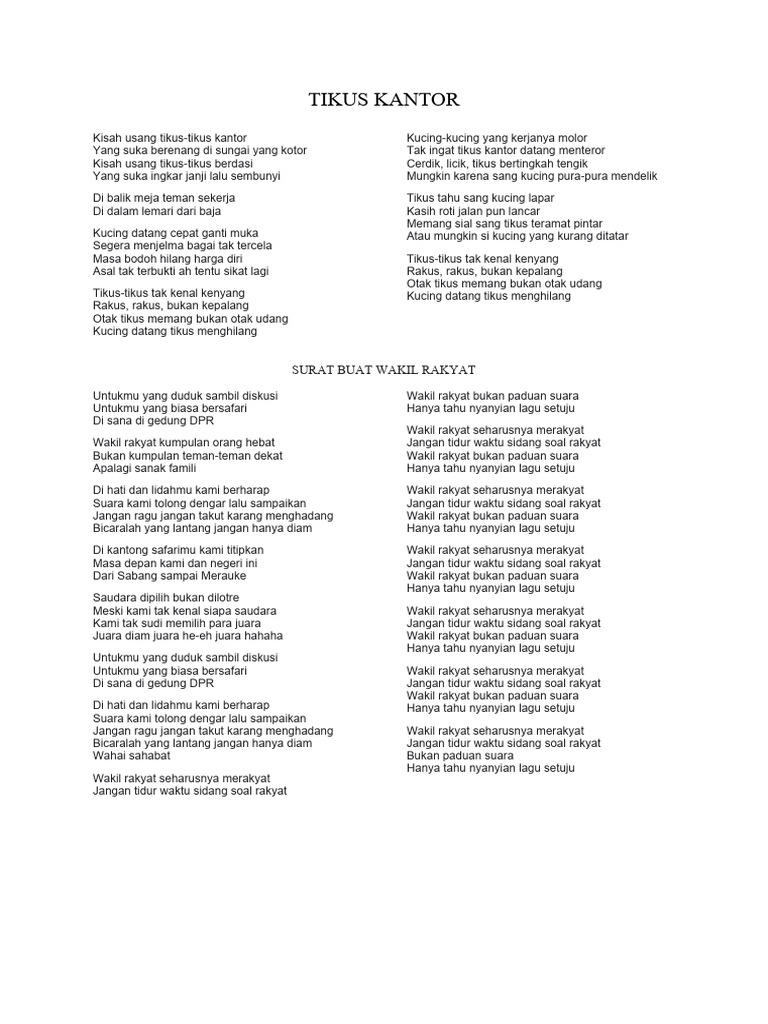 Kisah Usang Tikus | PDF