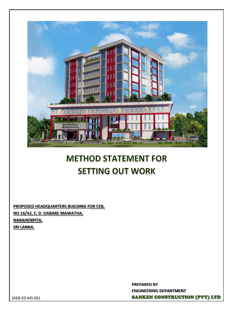 Method Statement for Setting Out Works | PDF | Surveying | Civil ...