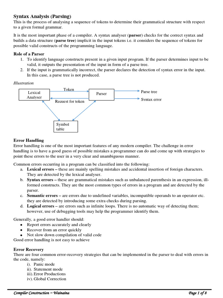 2 Syntax Analysis - Introduction | PDF | Parsing | Language Mechanics