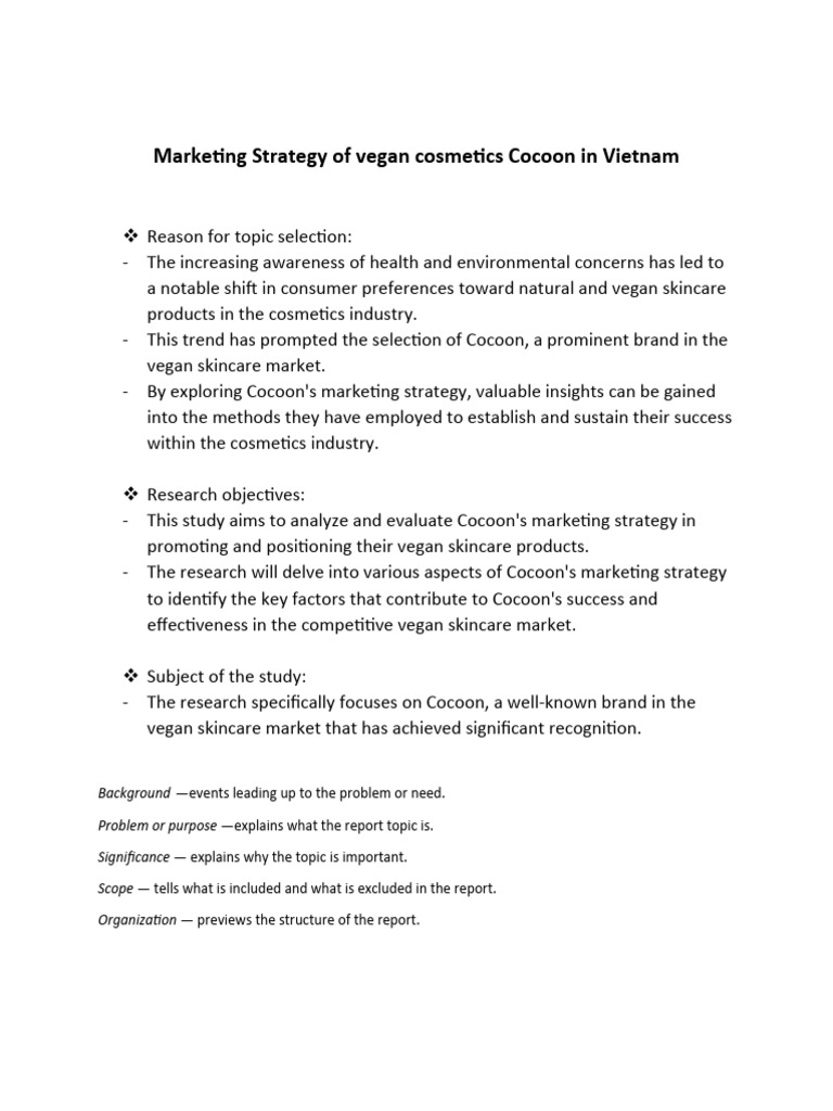 Cocoon's Vegan Skincare Marketing Strategy | PDF | Business | Finance ...