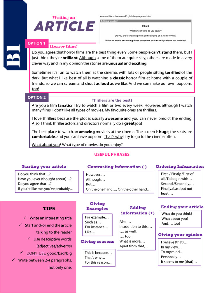 Writings B1 Pet | PDF