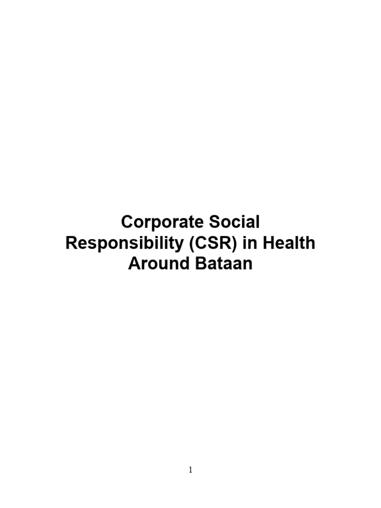 Org&Mgmt (CSR) 11 GAS | PDF | Corporate Social Responsibility | Health Care