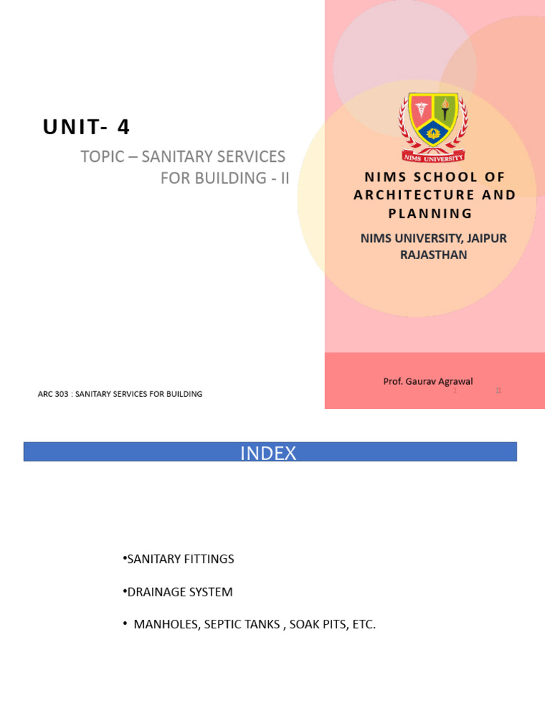 Building Sanitary Services Guide | PDF | Sewage Treatment | Septic Tank