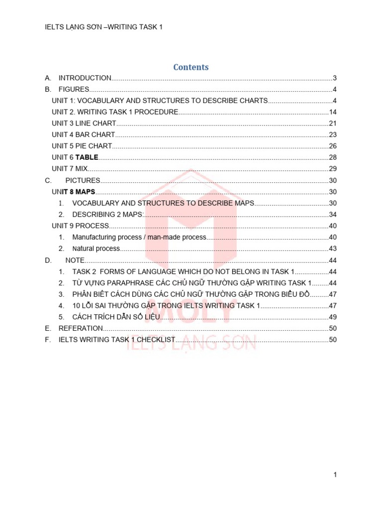 IELTS Writing Task 1 Guide | PDF