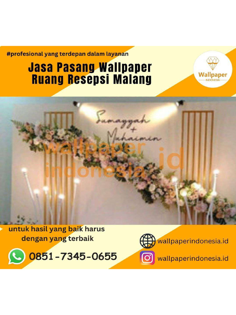 Jasa Pasang Wallpaper Ruang Resepsi Malang | PDF