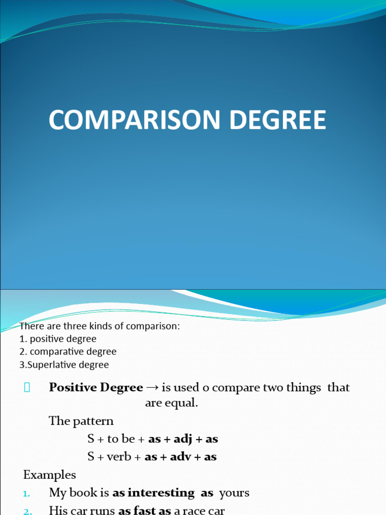 Comparison Degrees Explained | PDF | Language Arts & Discipline