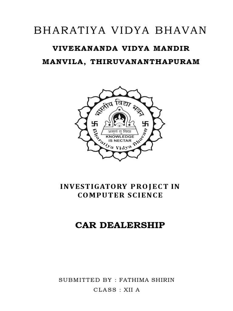 Car Dealership | PDF | Databases | Sql