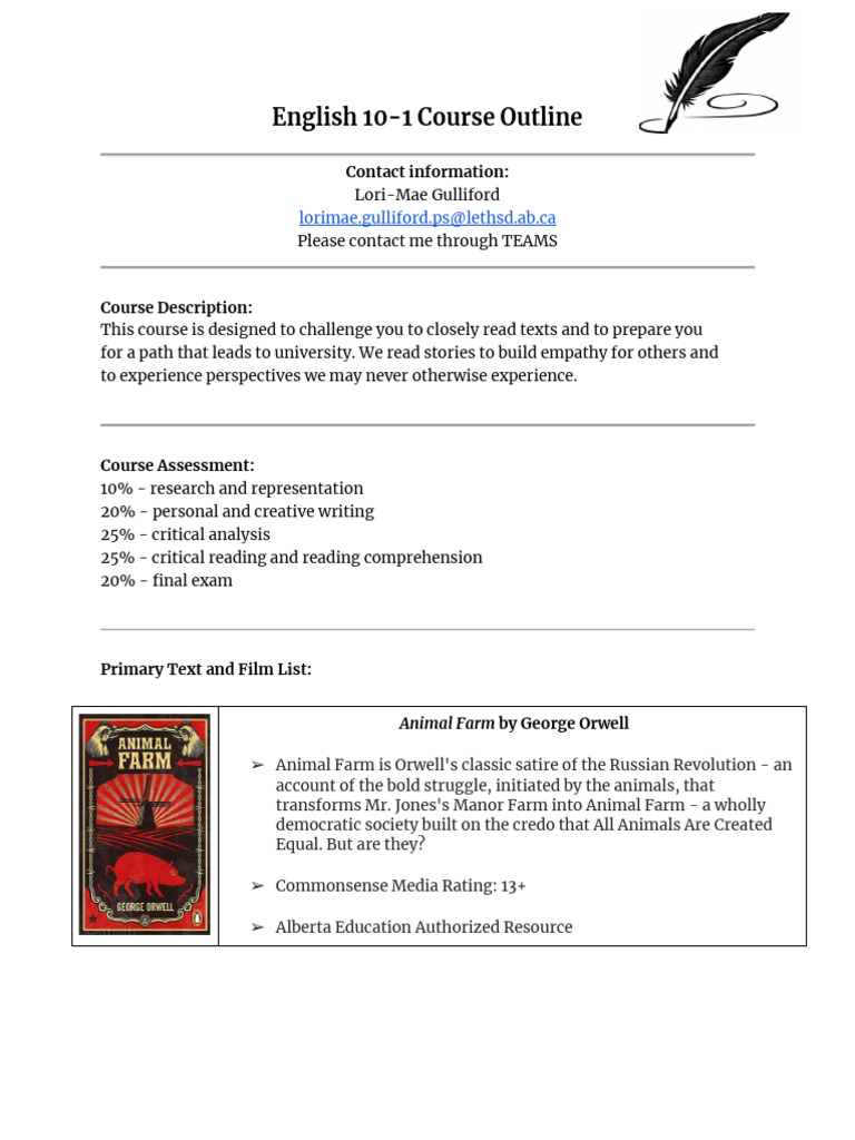 Engl 10-1 Classoutline | PDF | Romeo And Juliet