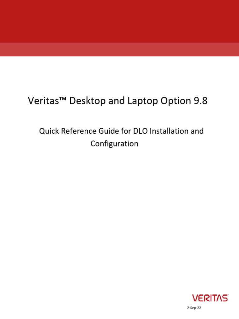 Veritas - DLO - 9.8 - Quick Reference Guide For DLO Installation and Configuration | PDF ...