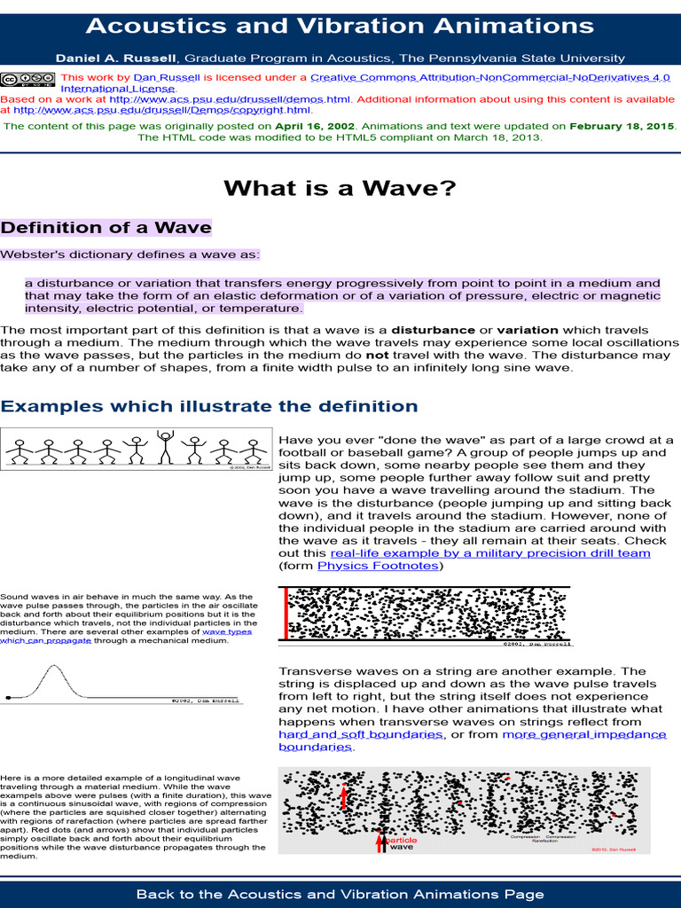 What Is A Wave | PDF | Waves | Physical Phenomena