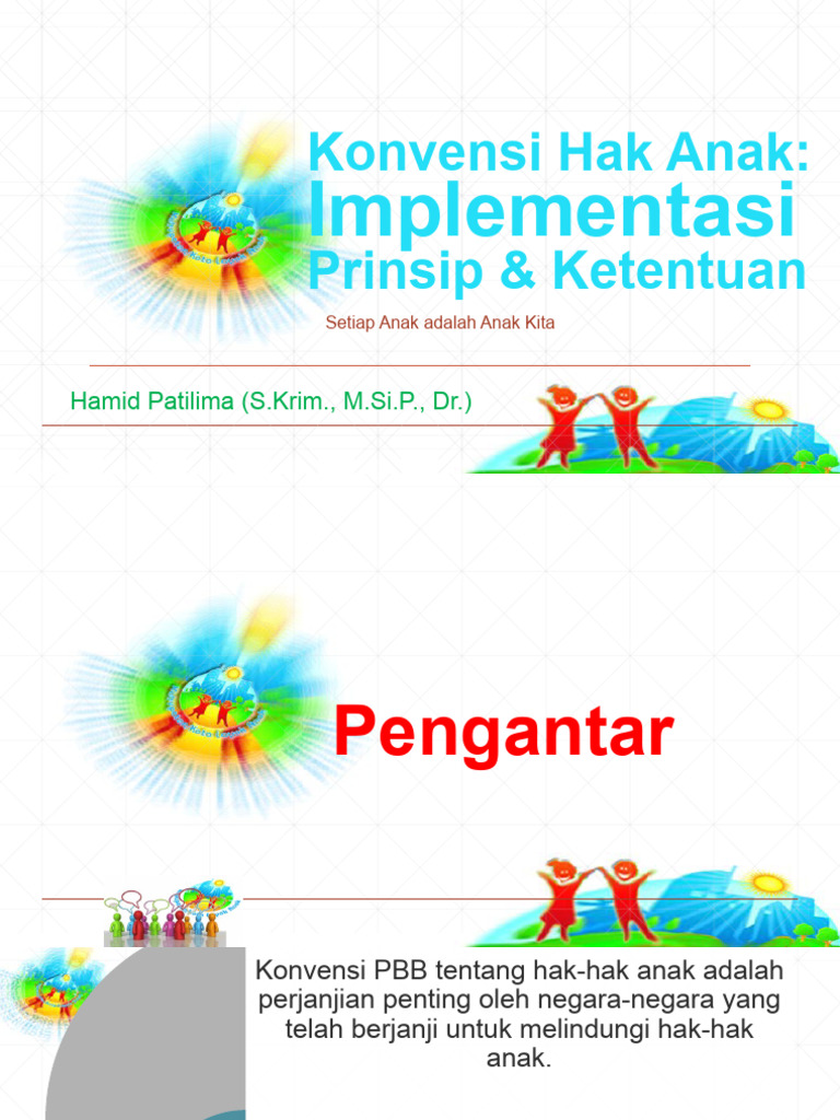 Konvensi Hak Anak - Implementasi Prinsip Dan Ketentuan | PDF