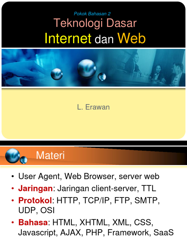 Slide02-Teknologi Dasar Internet Dan Web | PDF | Komputer | Teknologi ...