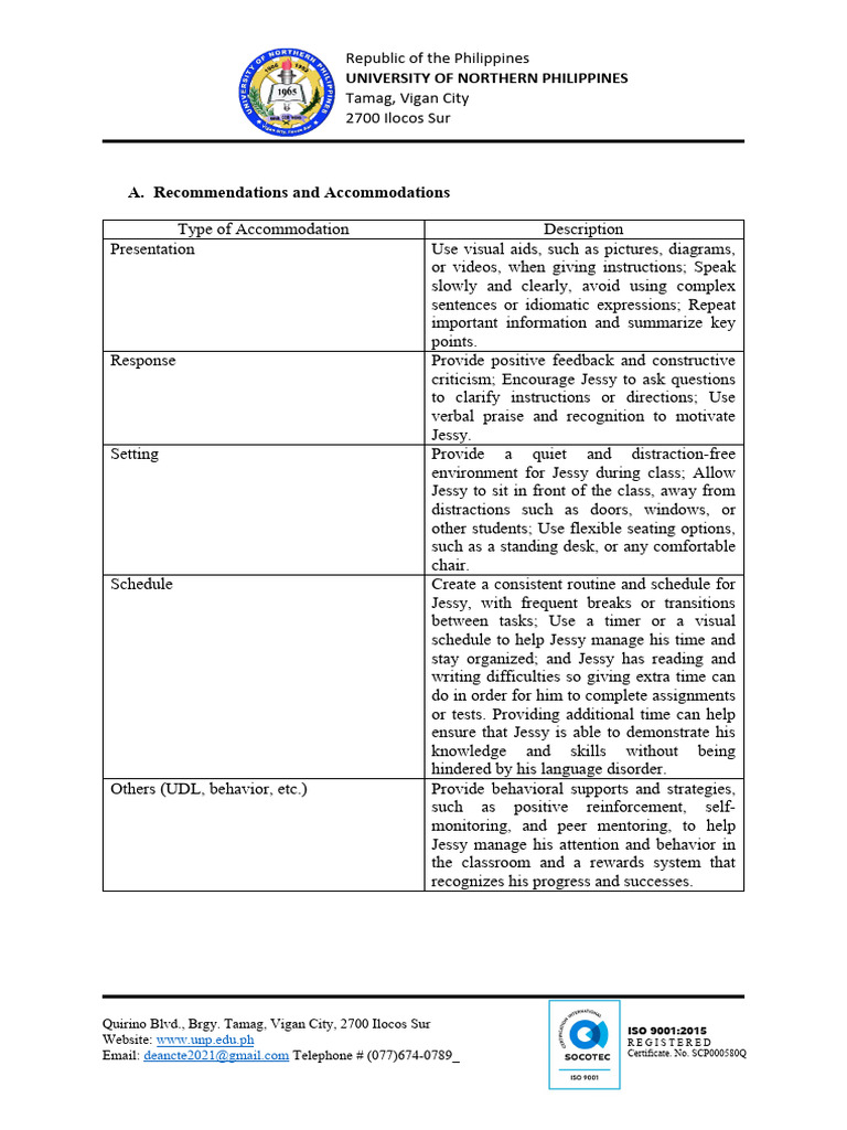 ACCOMMODATIONS | PDF | Human Communication | Behaviorism