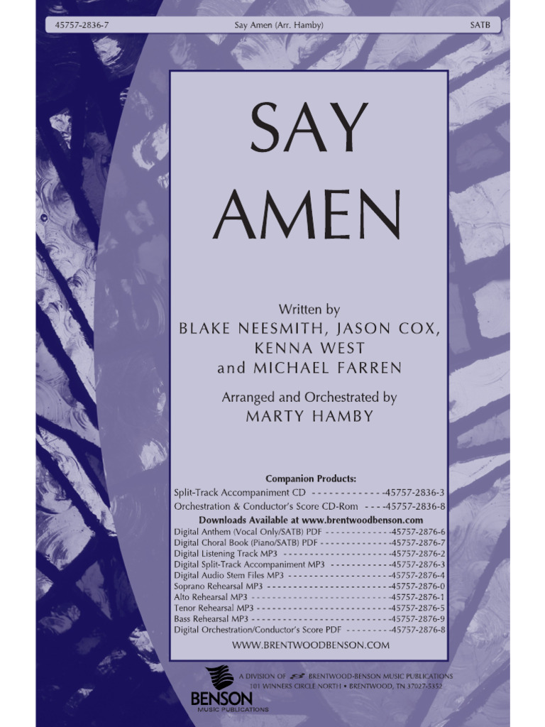 Say Amen | PDF