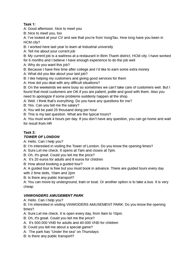 Speaking Part 2 | PDF