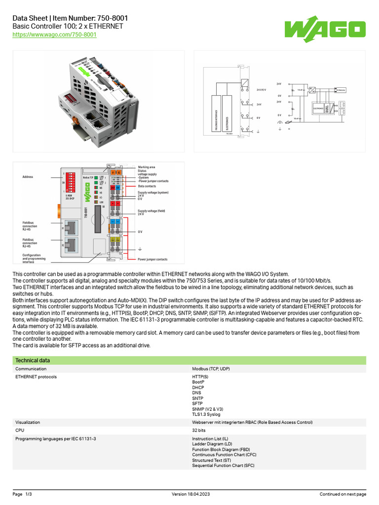 Wago 750-8001en | PDF | Programmable Logic Controller | File Transfer ...