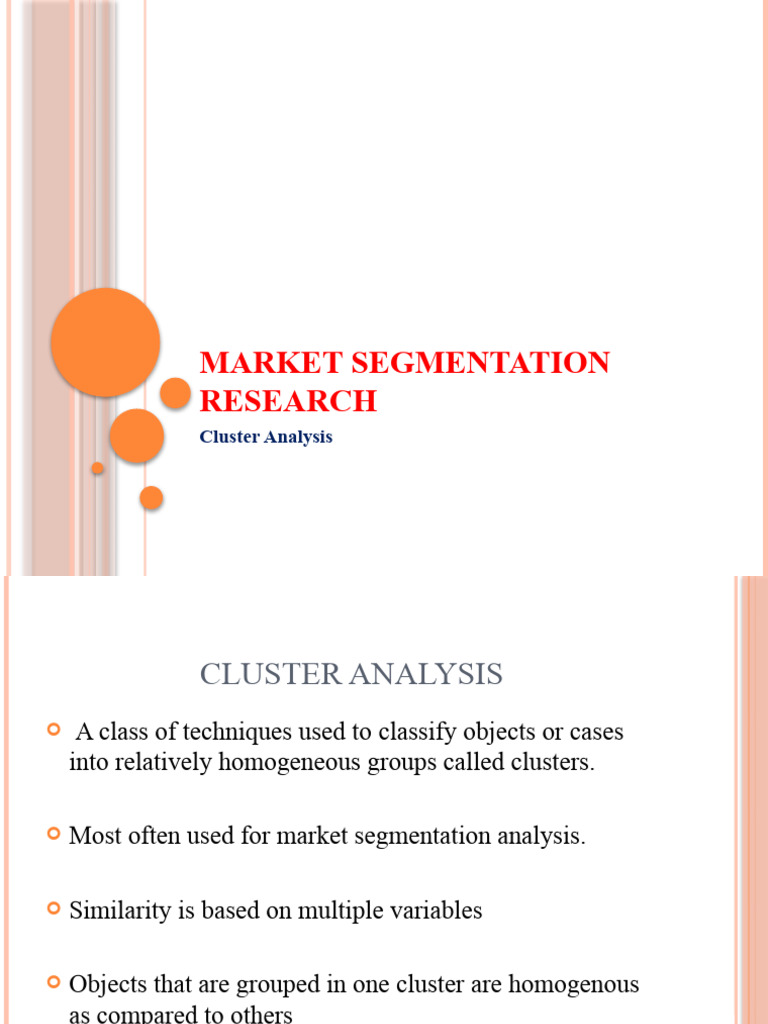Market Segmentation Cluster Analysis Download Free Pdf Cluster Analysis Market Segmentation