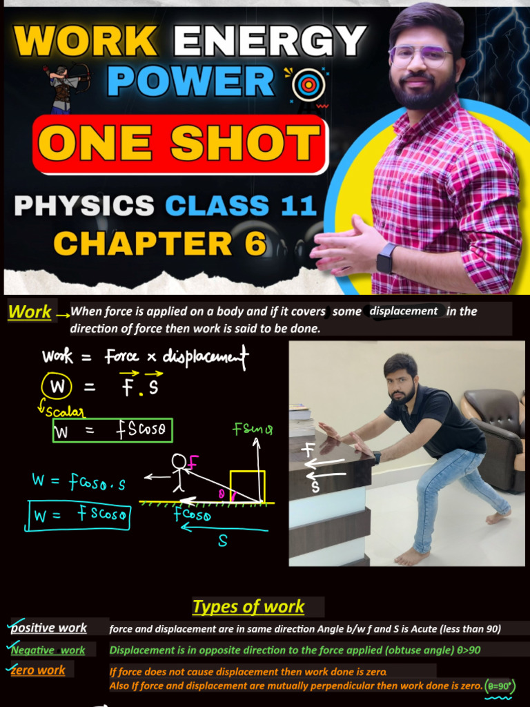 New Work Energy Power Class 11 Upps | PDF